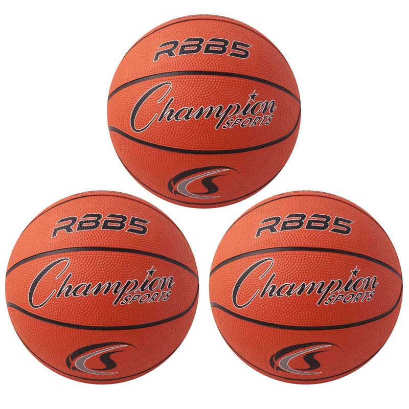 TeachersParadise - Champion Sports Mini Rubber Basketball, Orange, Pack ...