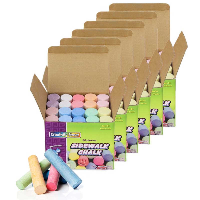 TeachersParadise - Creativity Street® Sidewalk Chalk, Assorted Colors ...