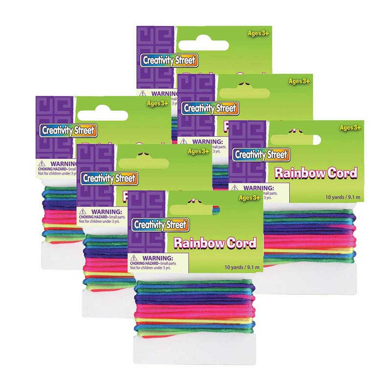 TeachersParadise - Creativity Street® Rainbow Non-Elastic Cord, 10 yds ...