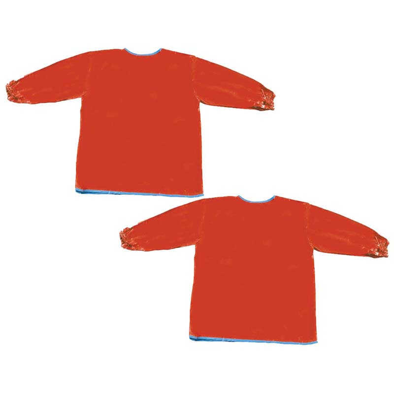 TeachersParadise - Creativity Street® Long Sleeve Art Smock, Red, 22" x ...