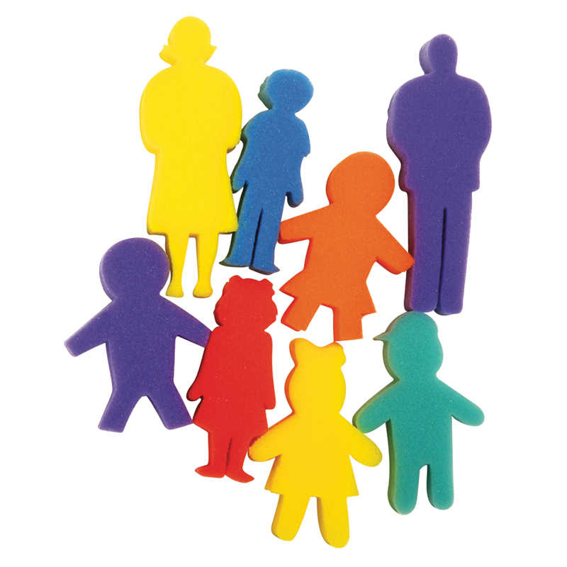 TeachersParadise - Creativity Street® Paint Sponges, People Set, 3", 8 ...