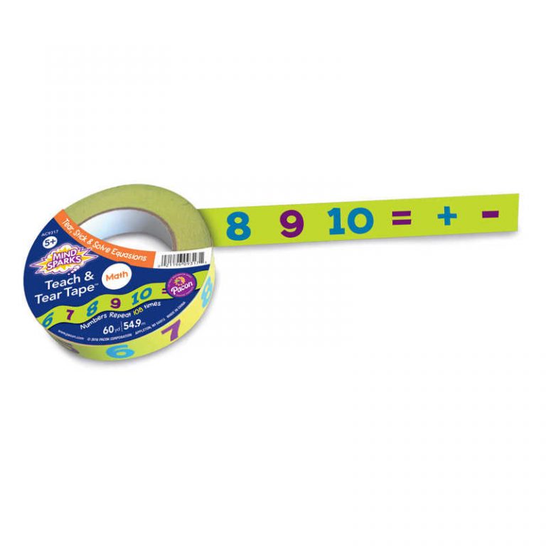 TeachersParadise - Mind Sparks® Teach and Tear Tape®, Math Tape, 60 ...