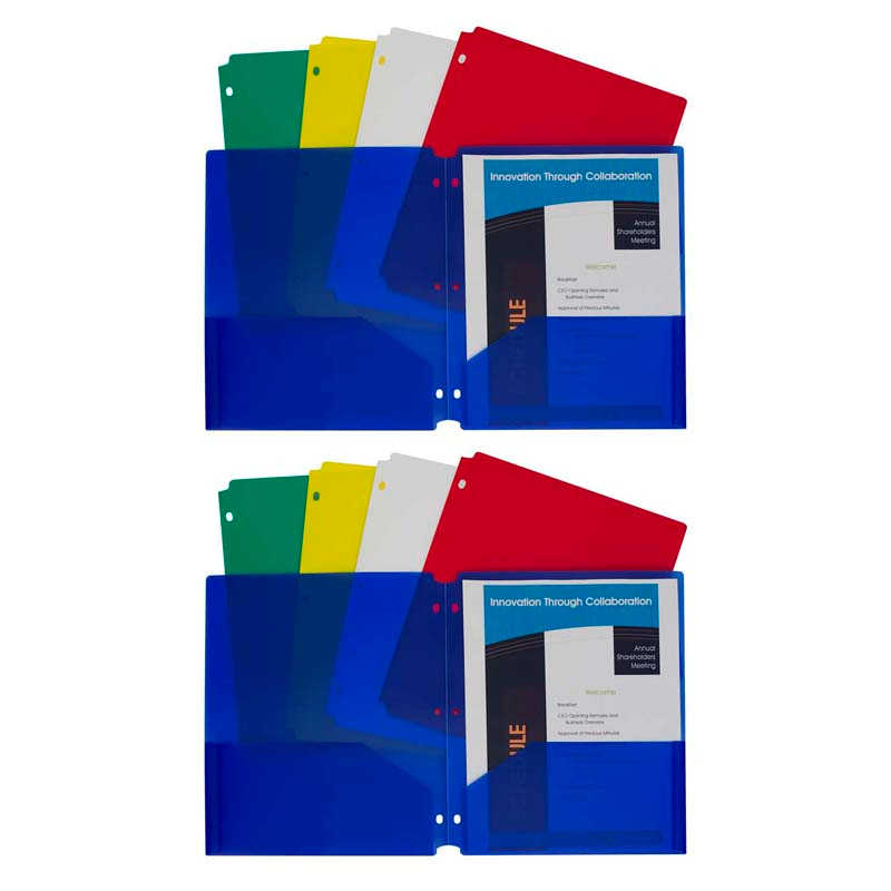 TeachersParadise - C-Line® Two-Pocket Heavyweight Poly Portfolio Folder ...