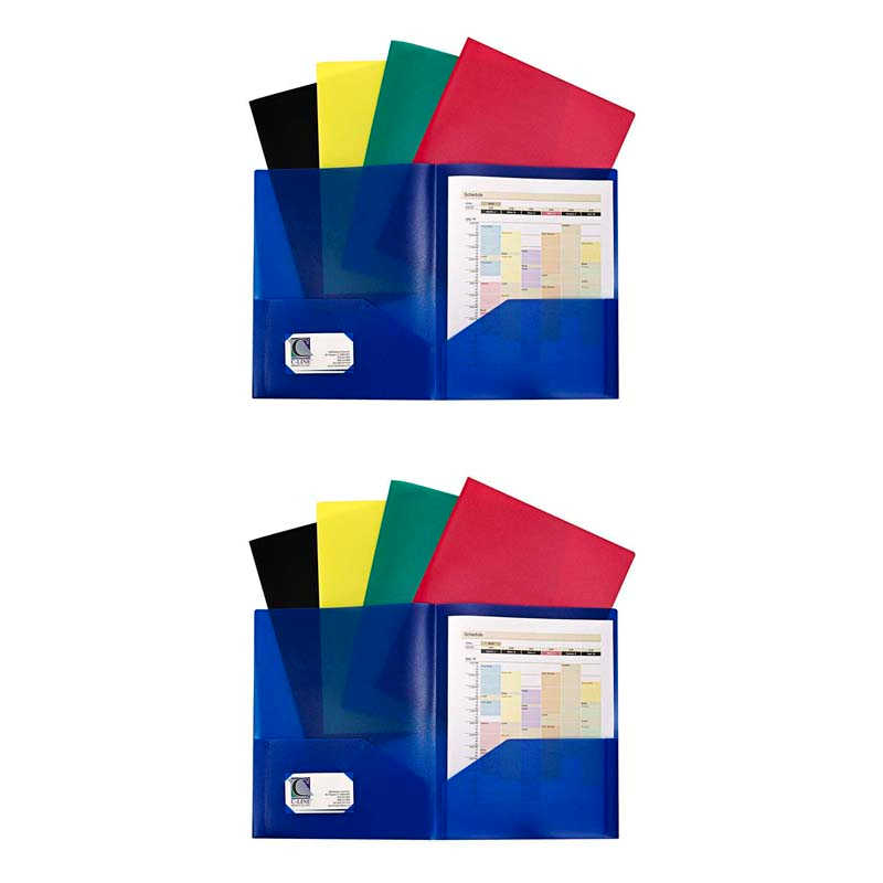 TeachersParadise - C-Line® Two-Pocket Heavyweight Poly Portfolio Folder ...