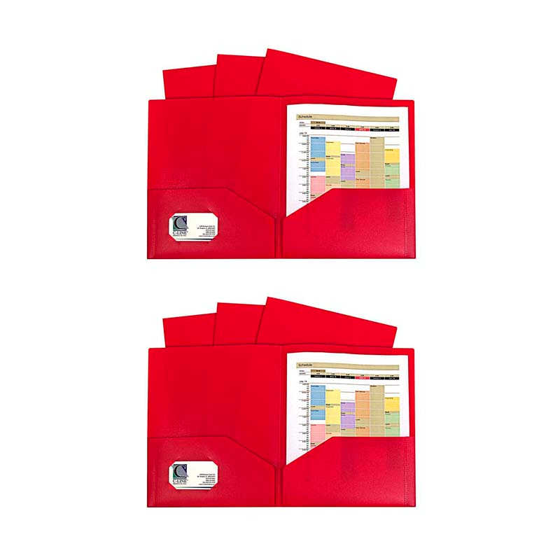 TeachersParadise - C-Line® Two-Pocket Heavyweight Poly Portfolio Folder ...