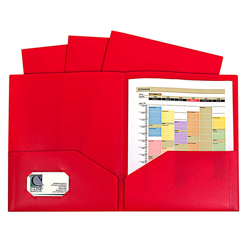 TeachersParadise - C-Line® Two-Pocket Heavyweight Poly Portfolios ...
