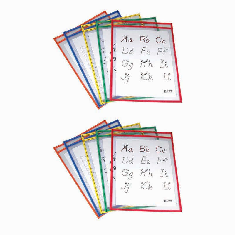 TeachersParadise - C-Line® Reusable Dry Erase Pockets, Primary Colors ...