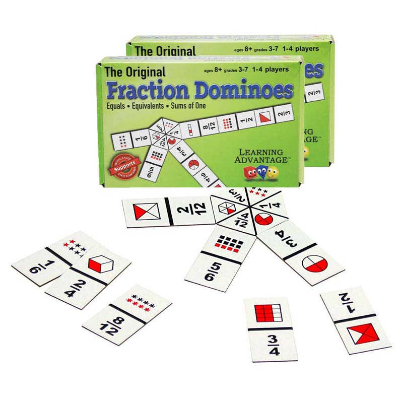 TeachersParadise - Learning Advantage™ The Original Fraction Dominoes ...