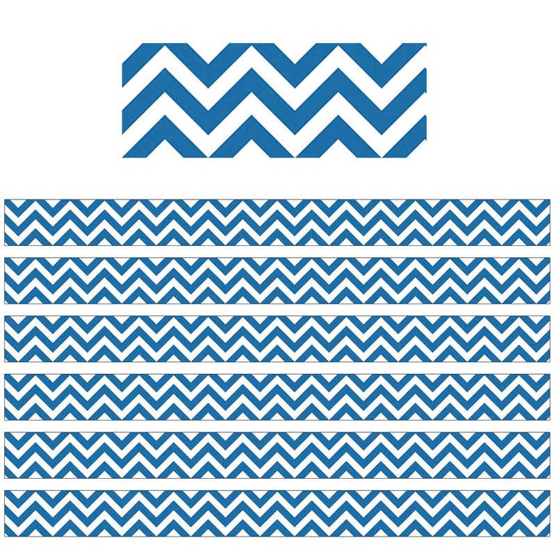 TeachersParadise - Creative Teaching Press® Blue Chevron Border, 35 ...