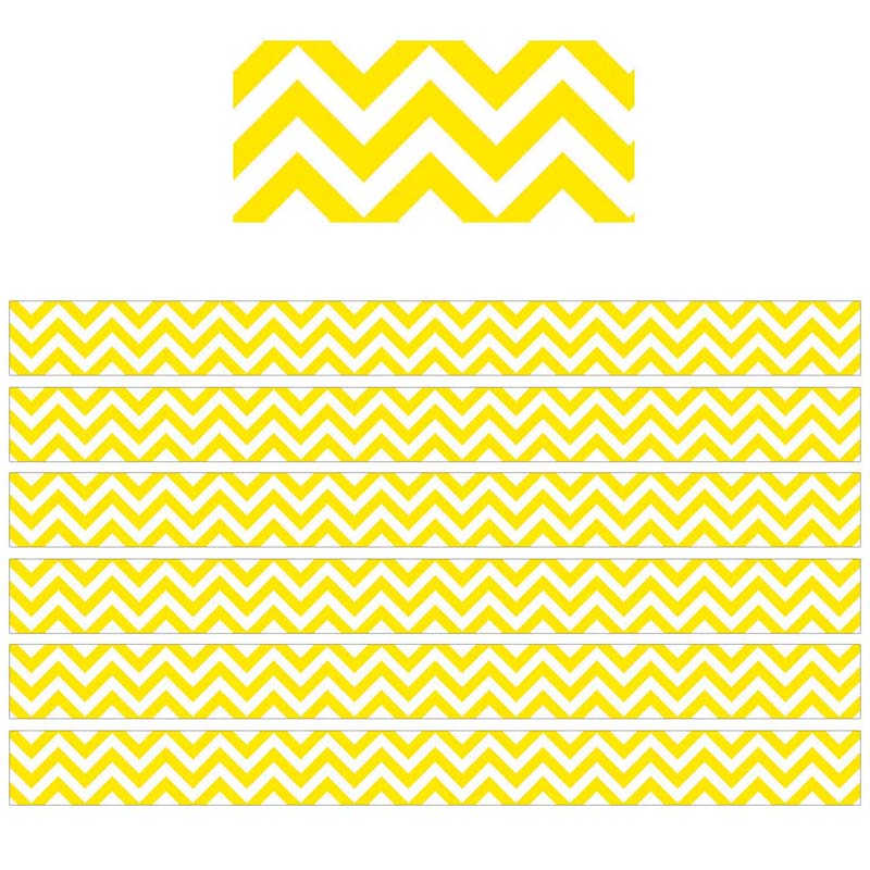 TeachersParadise - Creative Teaching Press® Yellow Chevron Border, 35 ...