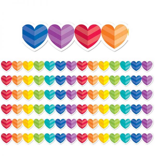 TeachersParadise - Creative Teaching Press® Rainbow Hearts Border, 35 ...