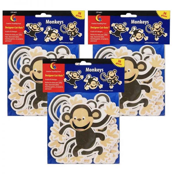 TeachersParadise - Creative Teaching Press® Monkeys Cut-Outs Variety ...