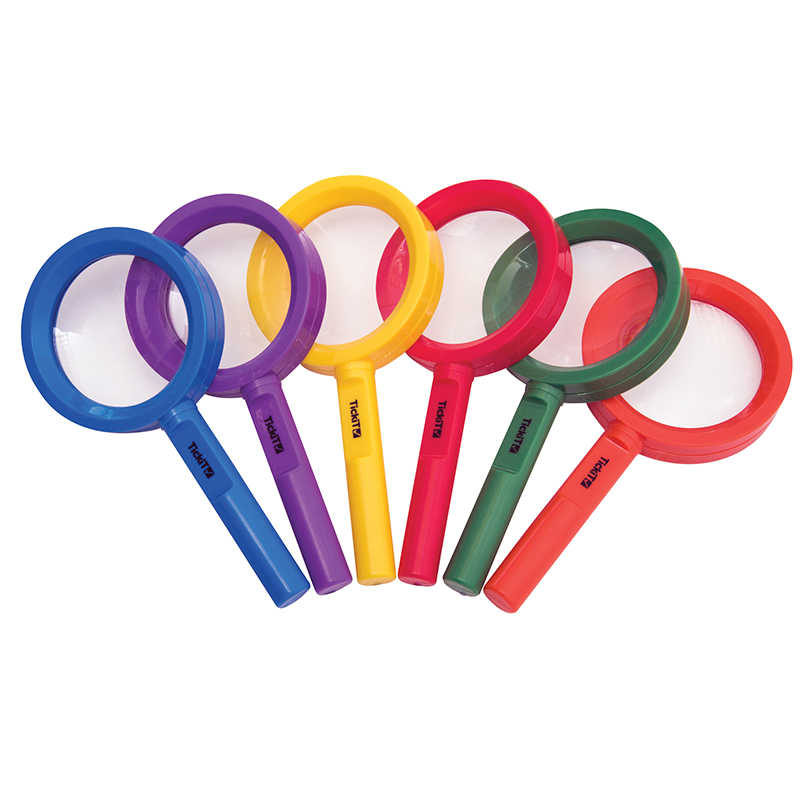 TeachersParadise - TickiT® Rainbow Magnifiers, Set of 6 - CTU61096