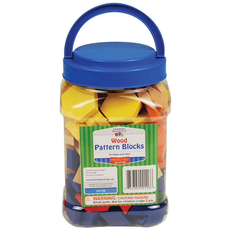 TeachersParadise - Learning Advantage™ Wood Pattern Blocks, 250 Pieces ...