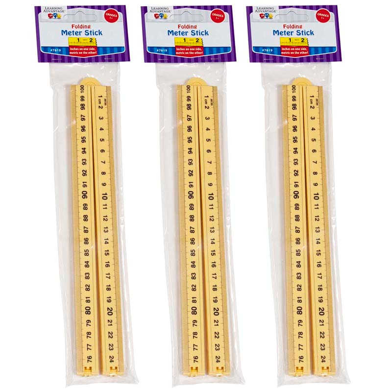 TeachersParadise - Learning Advantage™ Folding Meter Stick, Pack of 3 ...
