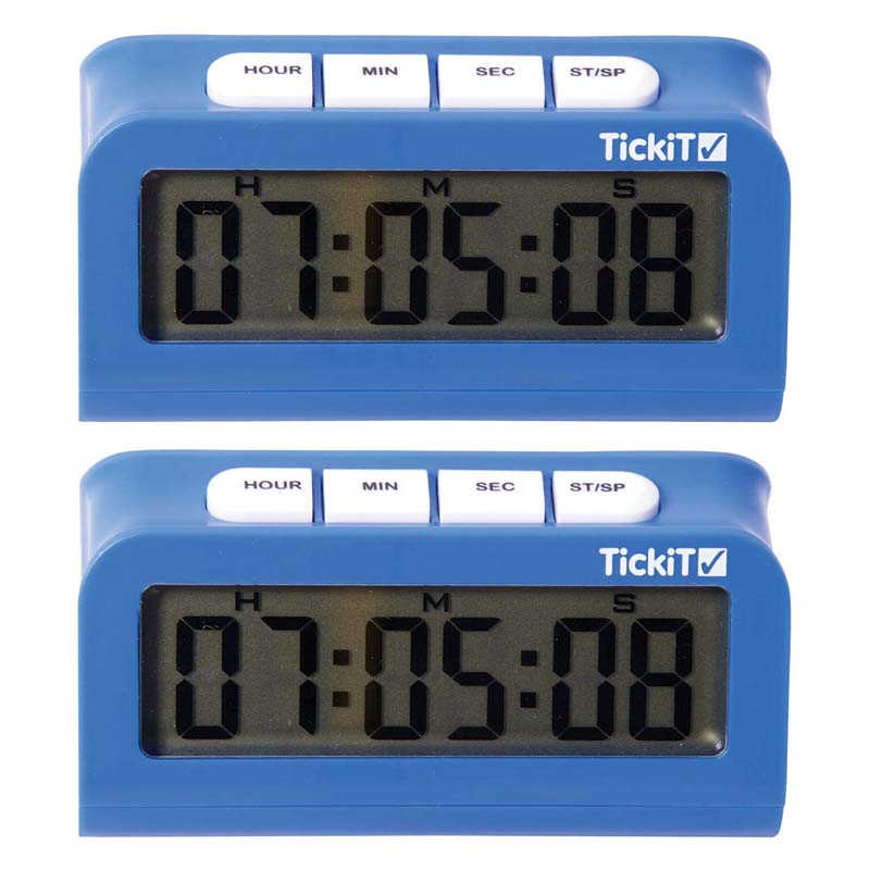 TeachersParadise - TickiT® Digital Timer, Pack of 2 - CTU92083-2