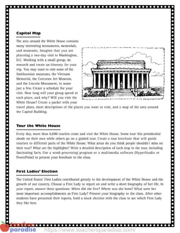 Capitol Map, White House & First Ladies by Scholastic SC-937086 ...