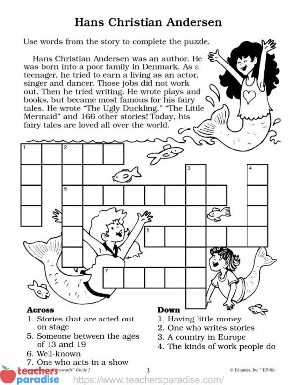 Comprehension Crosswords - Grade 2 by Edupress, Inc. EP186 ...