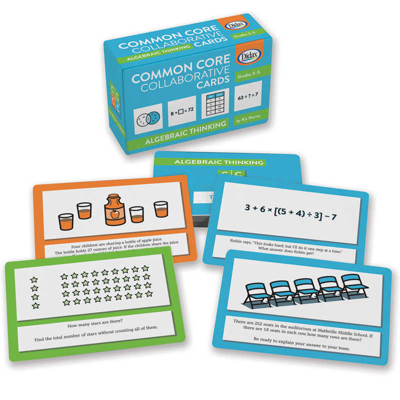 TeachersParadise - Didax Common Core Collaborative Cards-Algebra - DD ...
