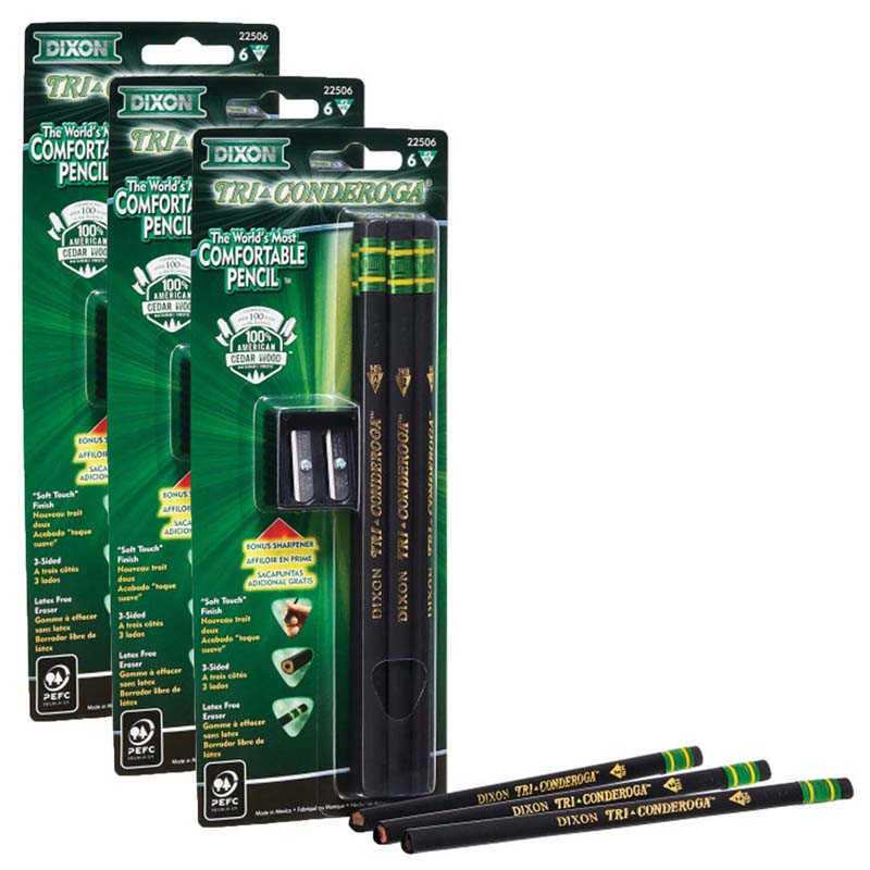 TeachersParadise - Ticonderoga® Tri-Conderoga™ 3-Sided Pencils with ...