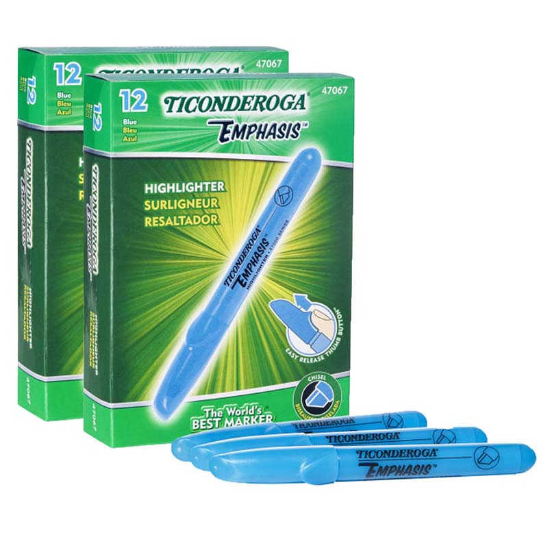 TeachersParadise - Ticonderoga® Emphasis™ Highlighters, Desk Style ...