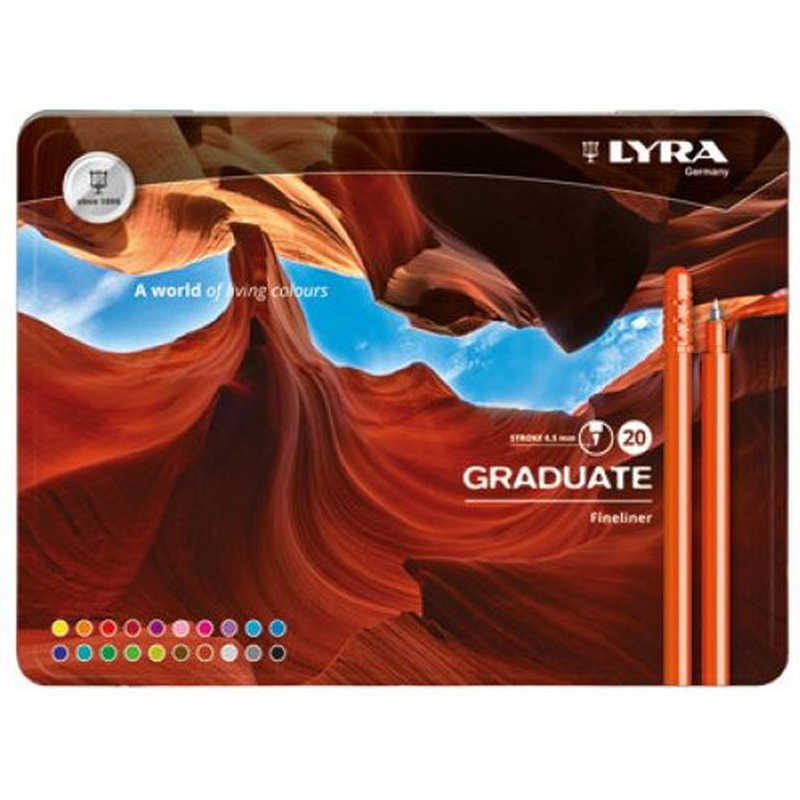 TeachersParadise - Lyra Graduate Fineliner Markers, Metal Box of 20 ...