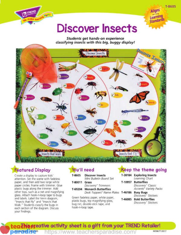 Discover Insects Mini Bulletin Boards by TREND enterprises ...