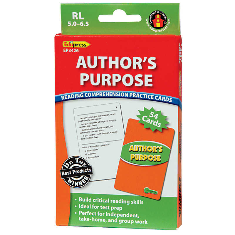TeachersParadise - Edupress™ Author’s Purpose Reading Comprehension ...