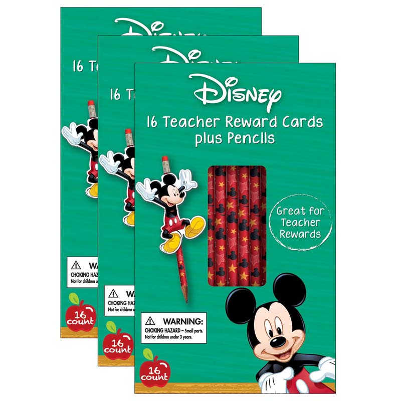 TeachersParadise - Eureka® Mickey® Pencil Rewards with Toppers, 16 Per ...