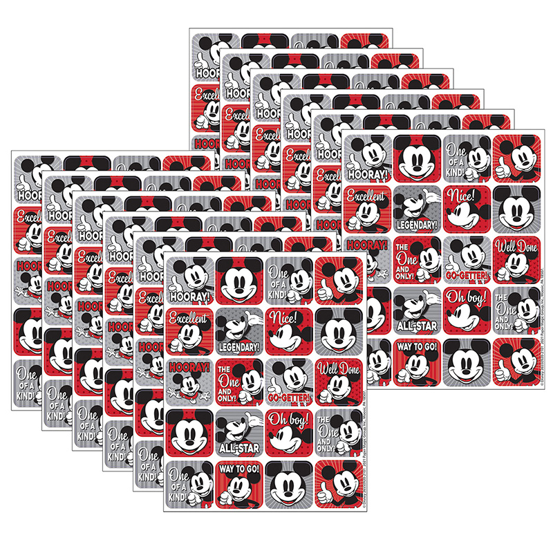 TeachersParadise - EUREKA Mickey Mouse® Throwback Theme Stickers, 120 ...