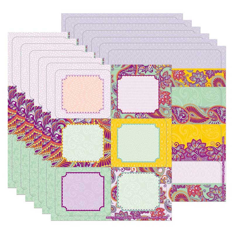 TeachersParadise - Eureka® Positively Paisley Stickers, Labels, 56 Per ...