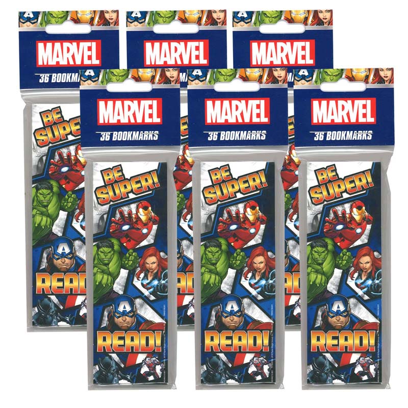 TeachersParadise - Eureka® Marvel™ Bookmarks, 36 Per Pack, 6 Packs - EU ...