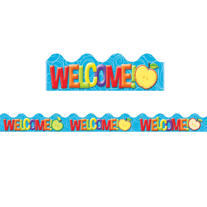 TeachersParadise - Eureka® Color My World Welcome Deco Trim - EU-845120