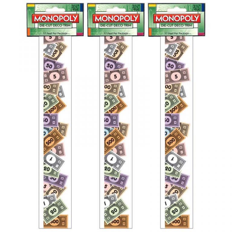 TeachersParadise - Eureka® Monopoly™ Money Extra Wide Die Cut Deco Trim ...