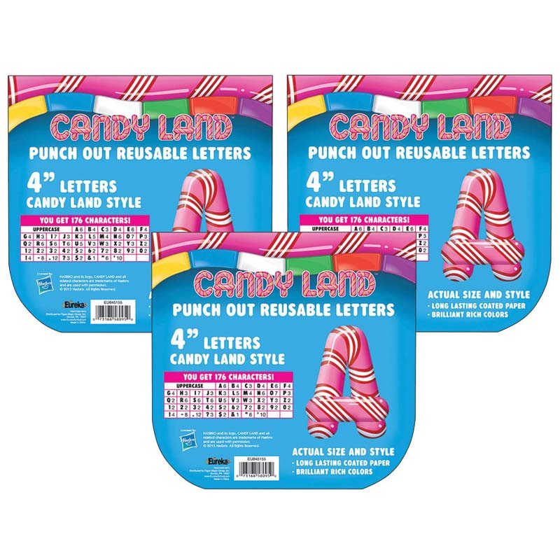 TeachersParadise - Eureka® Candy Land™ Peppermint Stripe Deco Letters ...