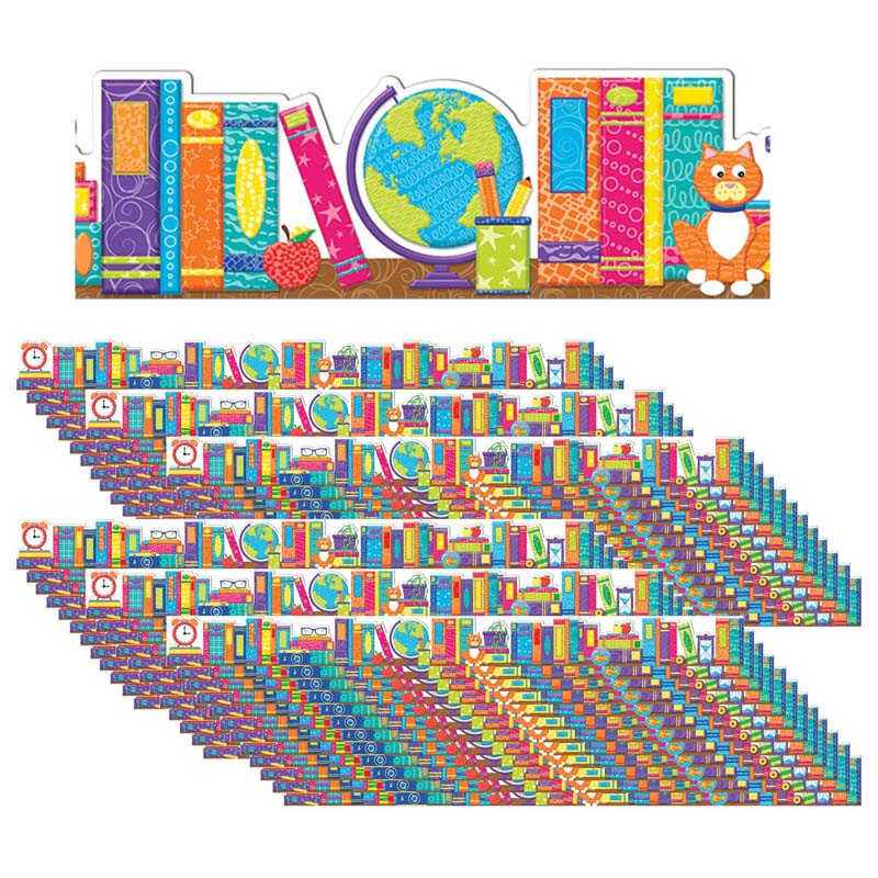 TeachersParadise - Eureka® Color My World Books Extra Wide Deco Trim ...