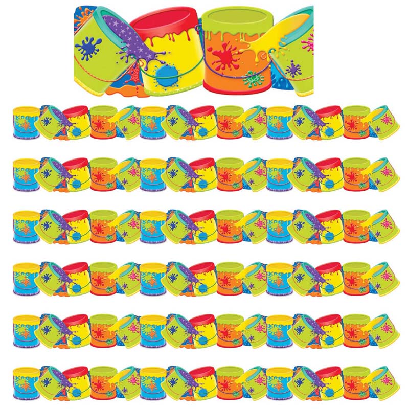 TeachersParadise - Eureka® Color My World Paint Buckets Deco Trim, 37 ...