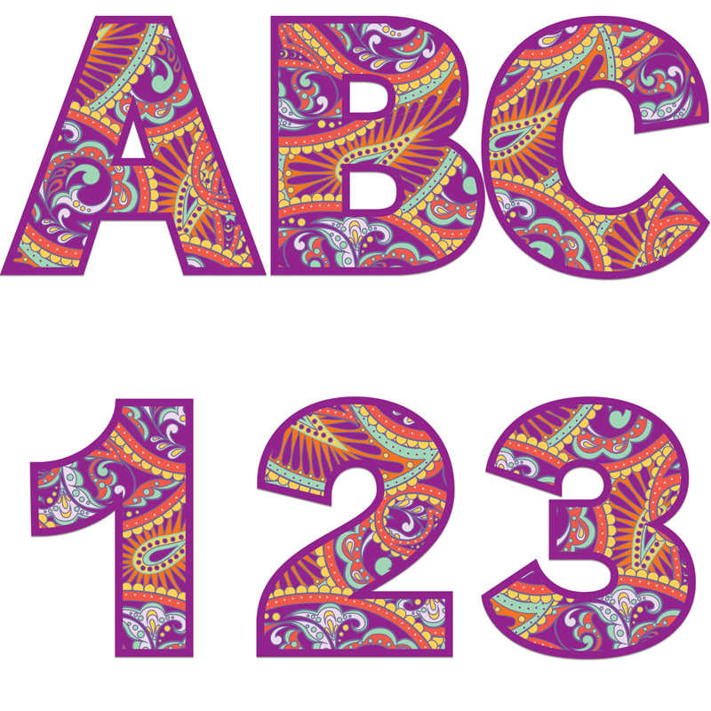 TeachersParadise - Eureka® Positively Paisley Deco Letters, 184 Pieces ...