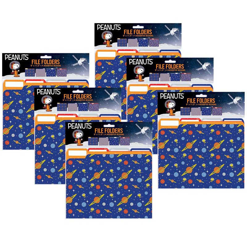 TeachersParadise - Eureka® Peanuts® NASA File Folders, 4 Per Pack, 6 ...