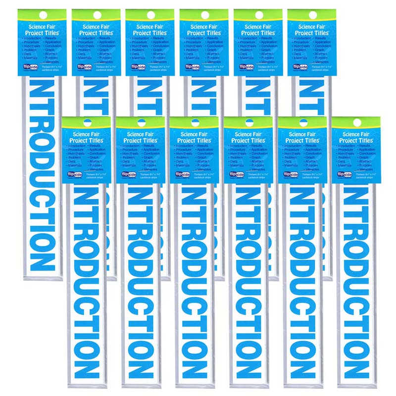 TeachersParadise - Flipside Science Fair Title Cards, Neon Blue, 13 Per ...