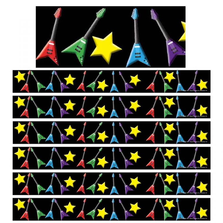 TeachersParadise - Hayes Publishing Rock Star Border Trim, 18 Pieces ...
