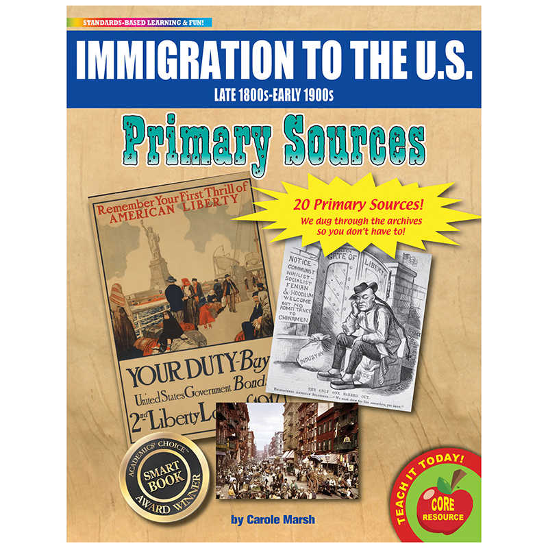 TeachersParadise - Gallopade Primary Sources, Immigration - GALPSPIMM
