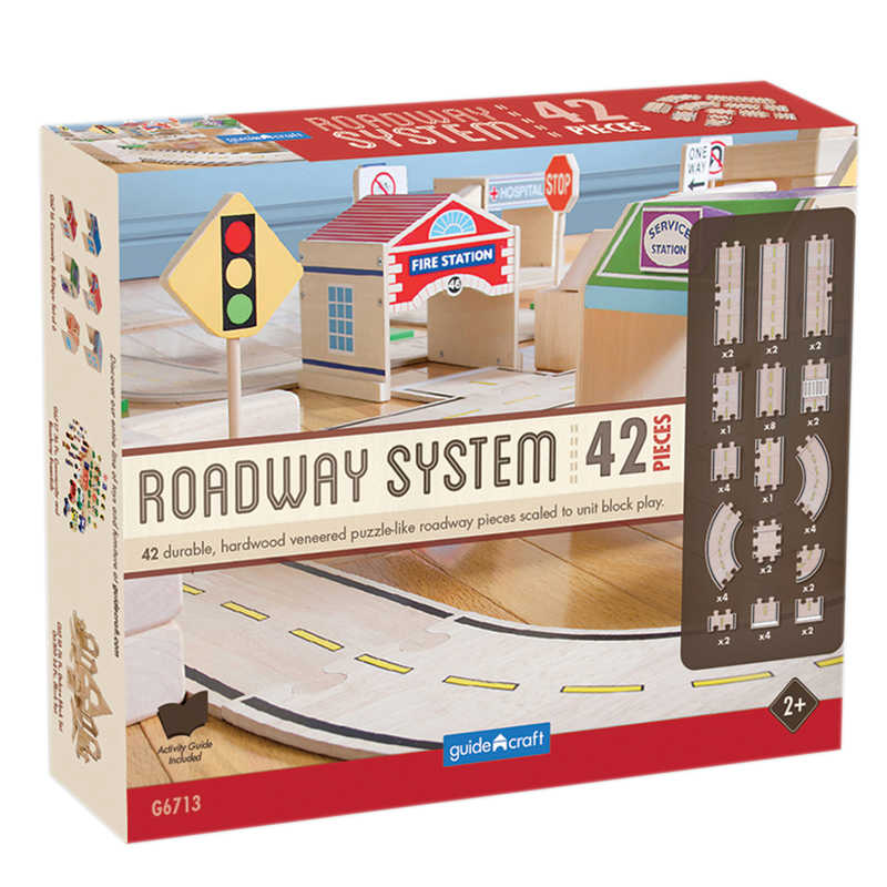 TeachersParadise - Guidecraft Roadway System, 42 Pieces - GD-6713