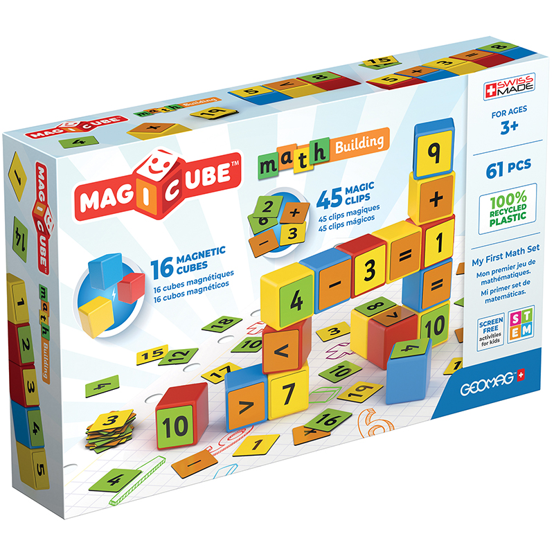 TeachersParadise - Geomag™ Magicube™ Math Building Set, Recycled, 61 ...