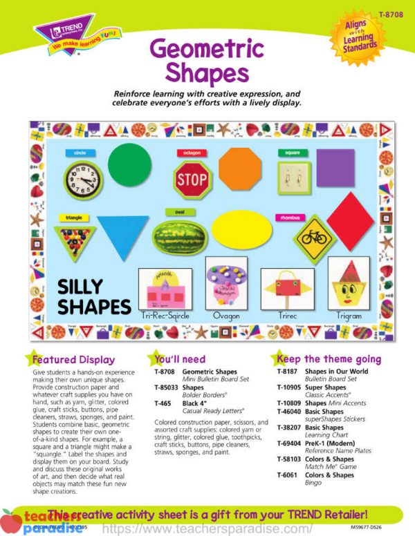 Geometric Shapes Mini Bulletin Boards by TREND enterprises ...