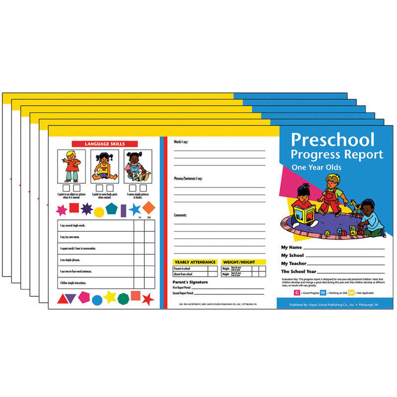 TeachersParadise - Hayes Preschool Progress Report (1 year olds), 10 ...