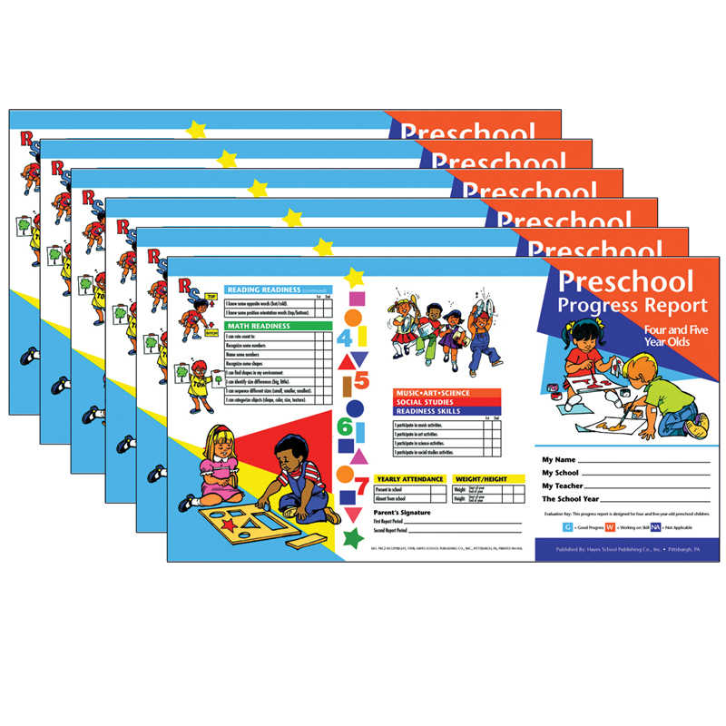 TeachersParadise - Hayes Preschool Progress Report, Ages 4-5, 10 Per ...