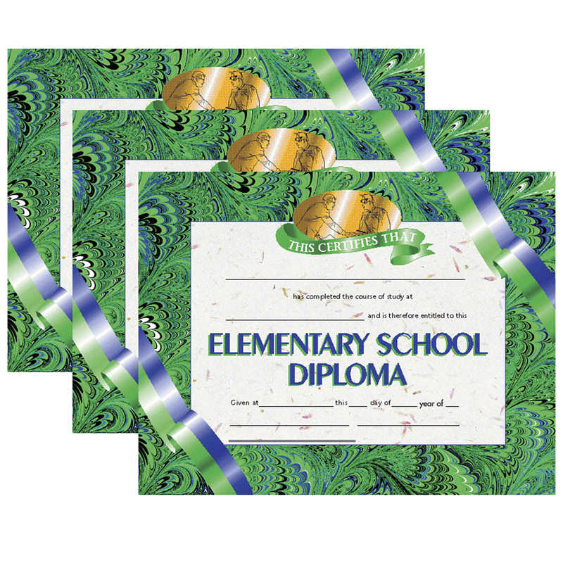 TeachersParadise - Hayes Elementary School Diploma, 8.5" x 11", 30 Per ...