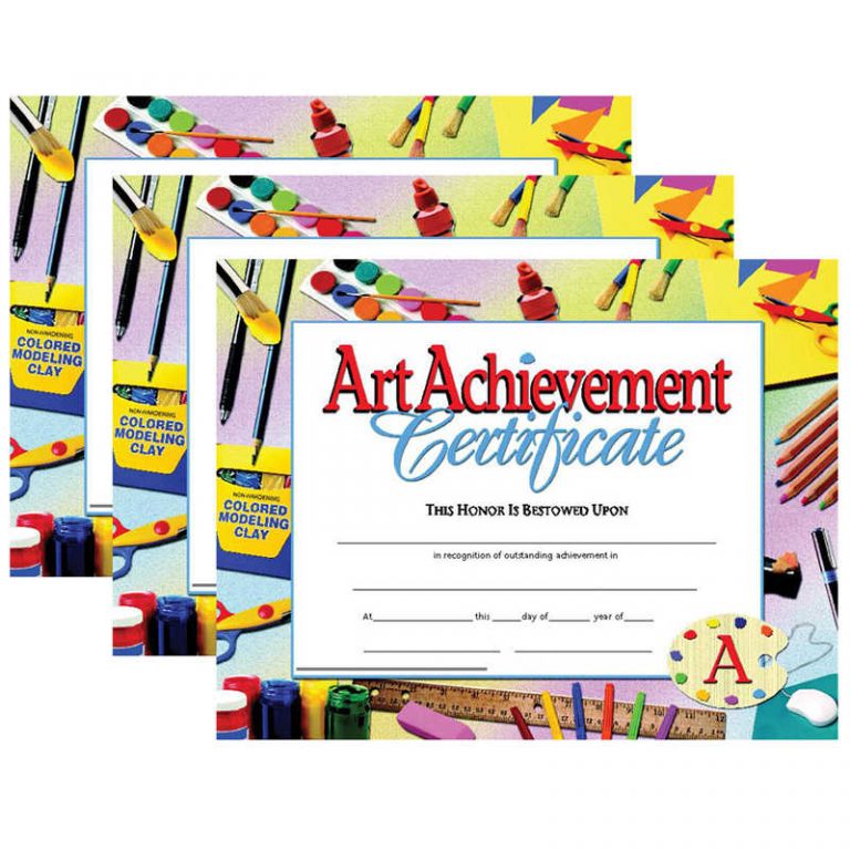 TeachersParadise - Hayes Art Achievement Certificate, 30 Per Pack, 3 ...