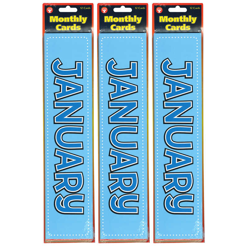 TeachersParadise - Hygloss® Monthly Calendar Cards, 12 Per Pack, 3 ...